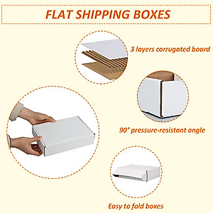 HORLIMER 9x6x2 inches Shipping Boxes Set of 25, White Corrugated Cardboard Box Literature Mailer