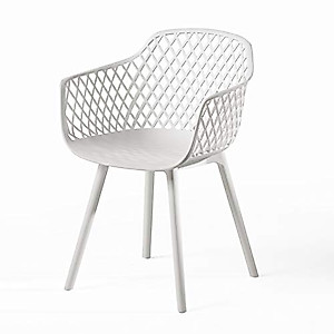Christopher Knight Home Richard Outdoor Modern Dining Chair (Set of 2), White