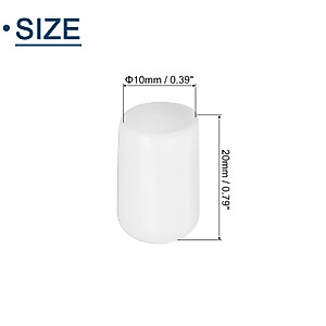 uxcell 50Pcs Rubber End Caps, 10mm/0.39" ID Rubber End Caps, PVC Caps Rubber Screw for Bolts Screw Caps Thread Protectors Tube Screw Bolt, White