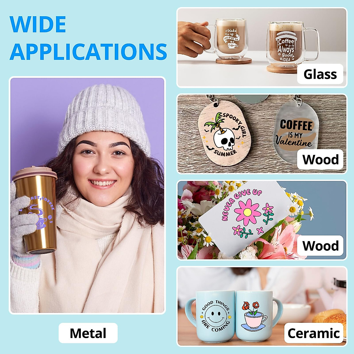 JANDJPACKAGING Transfer Tape for Vinyl - 12” x 50 FT w/Blue Alignment Grid for Adhesive Vinyl - Medium Tack Vinyl Transfer Tape for Silhouette Cameo