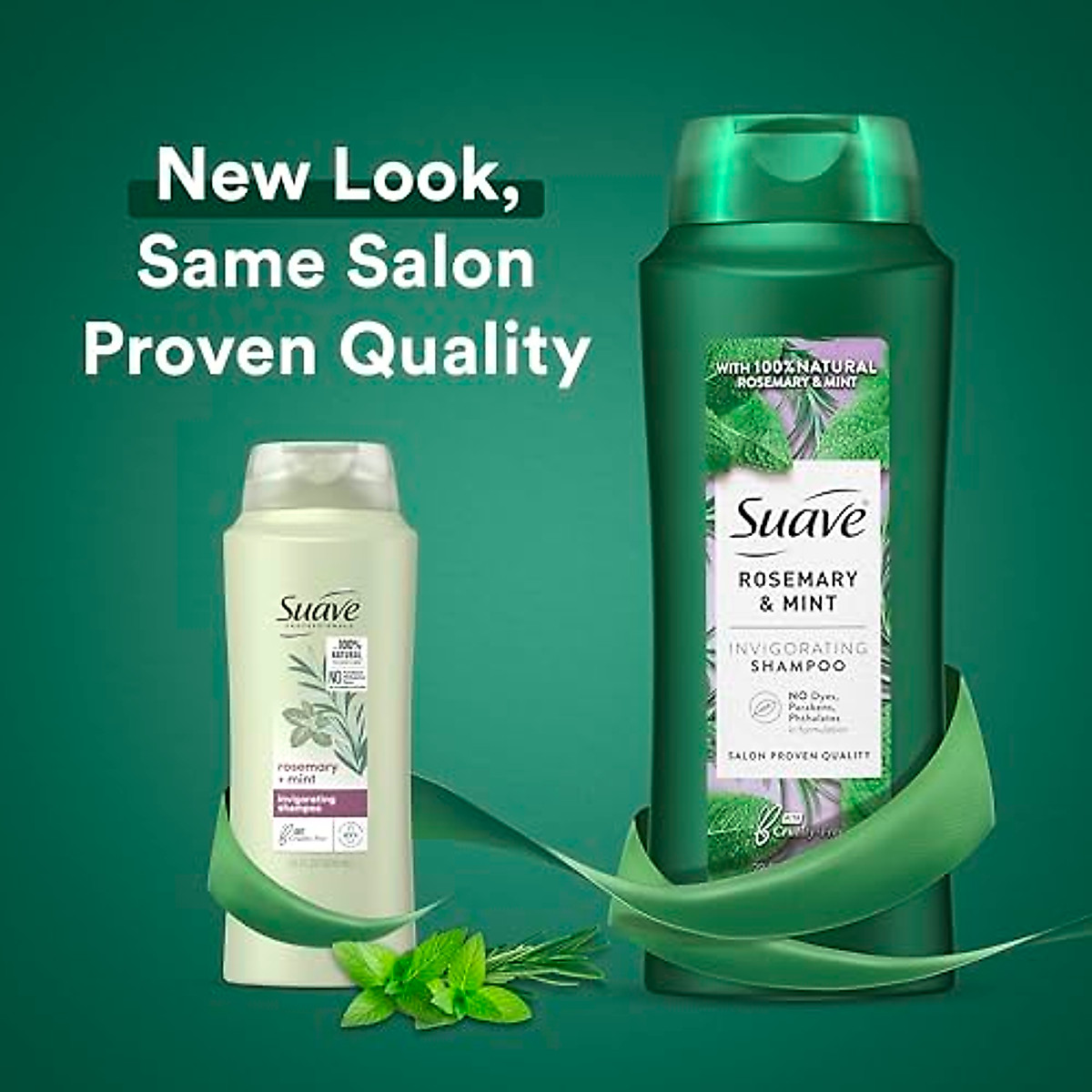 Suave Professionals Invigorating Shampoo for Dry and Damaged Hair Rosemary and Mint Paraben free and Dye free Hair 28 fl oz