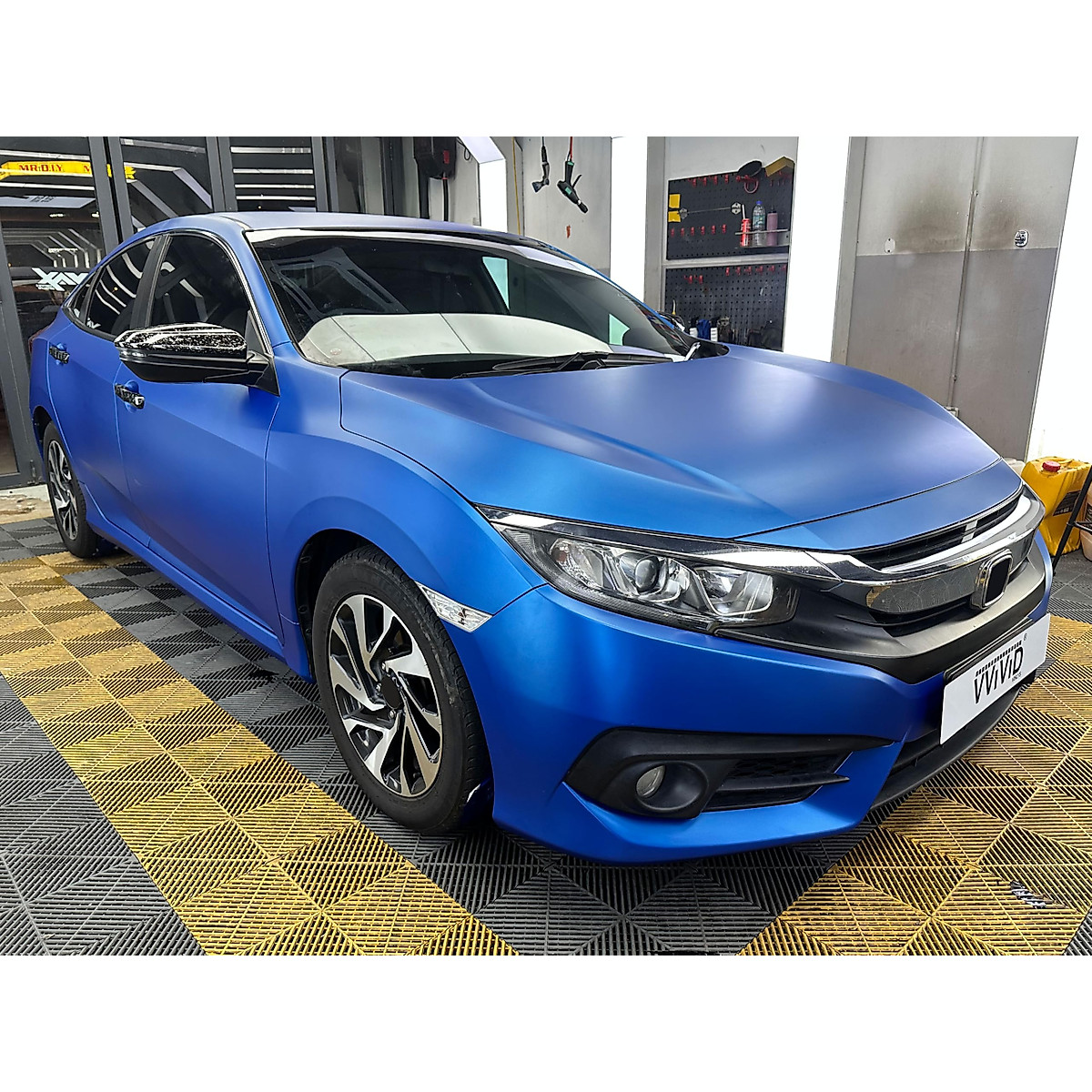 VViViD+ Matte Metallic Blue (Ghost) Vinyl Wrap Roll (1ft x 5ft)