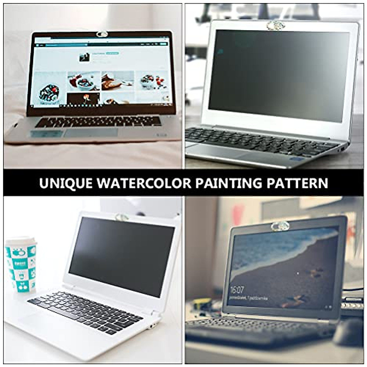 Laptop Camera Slide Blocker Laptop 8pcs Privacy Shutter Webcam Lens Cap Hood Covers Marble Web Camera Cover Slide with Adhesive Protecting Privacy and Laptops USB Camera