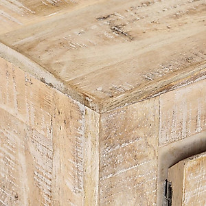 vidaXL TV Stand, TV Unit for Living Room Bedroom, Sideboard with Storage, TV Console Entertainment Center, Farmhouse Style, Solid Mango Wood