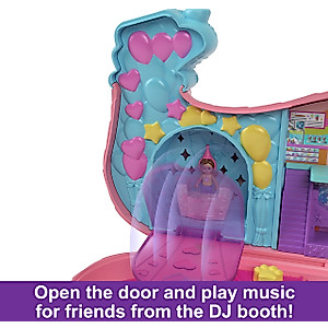 Polly Pocket 2-in-1 Travel Toy Playset, Puppy Party Large Compact with 2 Dolls & Birthday Accessories