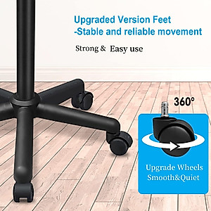 Salon Tray, Salon Rolling Tray with Adjustable Height, Salon Color Tray, Salon Tray on Wheels, Suitable for Tattoo Tray&Dentist Tray Use Black