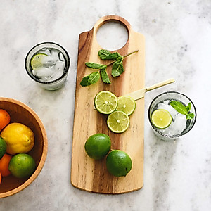 Main + Mesa Rectangle Acacia Wood Cutting Board with Handle