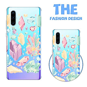 Oihxse Case for Huawei Y7 2019/Y7 Prime 2019, Transparent Silicone TPU Bumper Case Ultra Thin Crystal Clear Anti-Shock Protective Cover (A8)