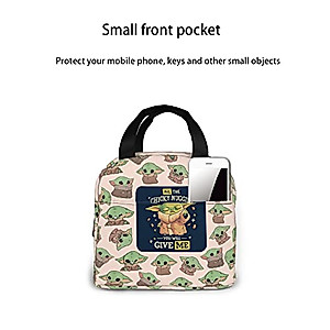 Dunbcind Cute Lunch Bag for Girls Boys kawaii Reusable Insulated Lunch Box - Leakproof Cooler Tote Bag Freezable Lunch Bag for Office Work School