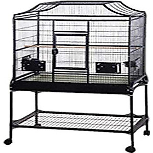 A&E Cage Co. 32' x 21' x 61' Elegant Flight Cage, Black