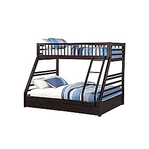 Acme Furniture XL Twin/Queen Bunk Bed with Drawers, Espresso (AC-37425)
