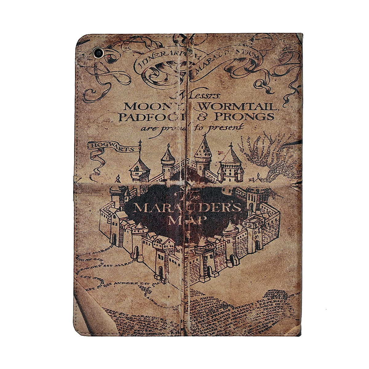 Case for iPad 6th/5th Generation 9.7 Inch 2018/2017 Release, Premium PU Leather Folding Stand Multiple Viewing Angles TPU Protective Cover, Magic Map Vintage