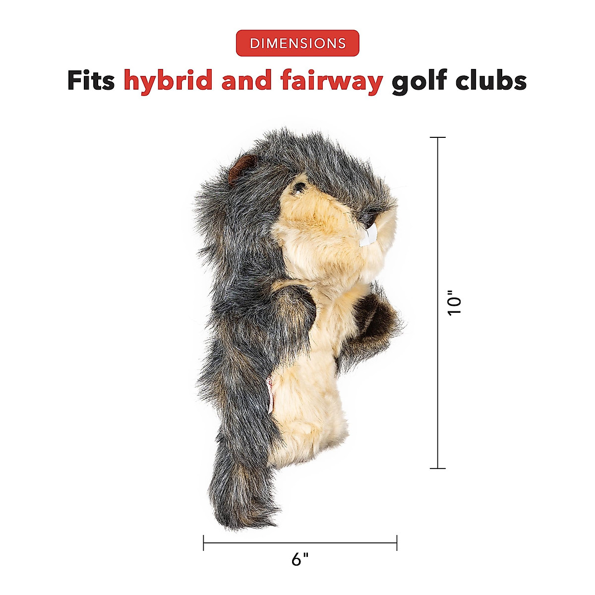 Daphne’s Gopher Hybrid Headcover | Premium Hybrid and Fairway Wood Headcovers | Funny Golf Club Covers | Stylish Protection for Your Clubs | Men's Golf Gear | Hybrid Headcover for Men and Women