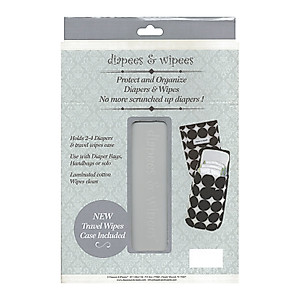 Diapees & Wipees Laminated Bag w/Wipes Case - Cherry Medallion