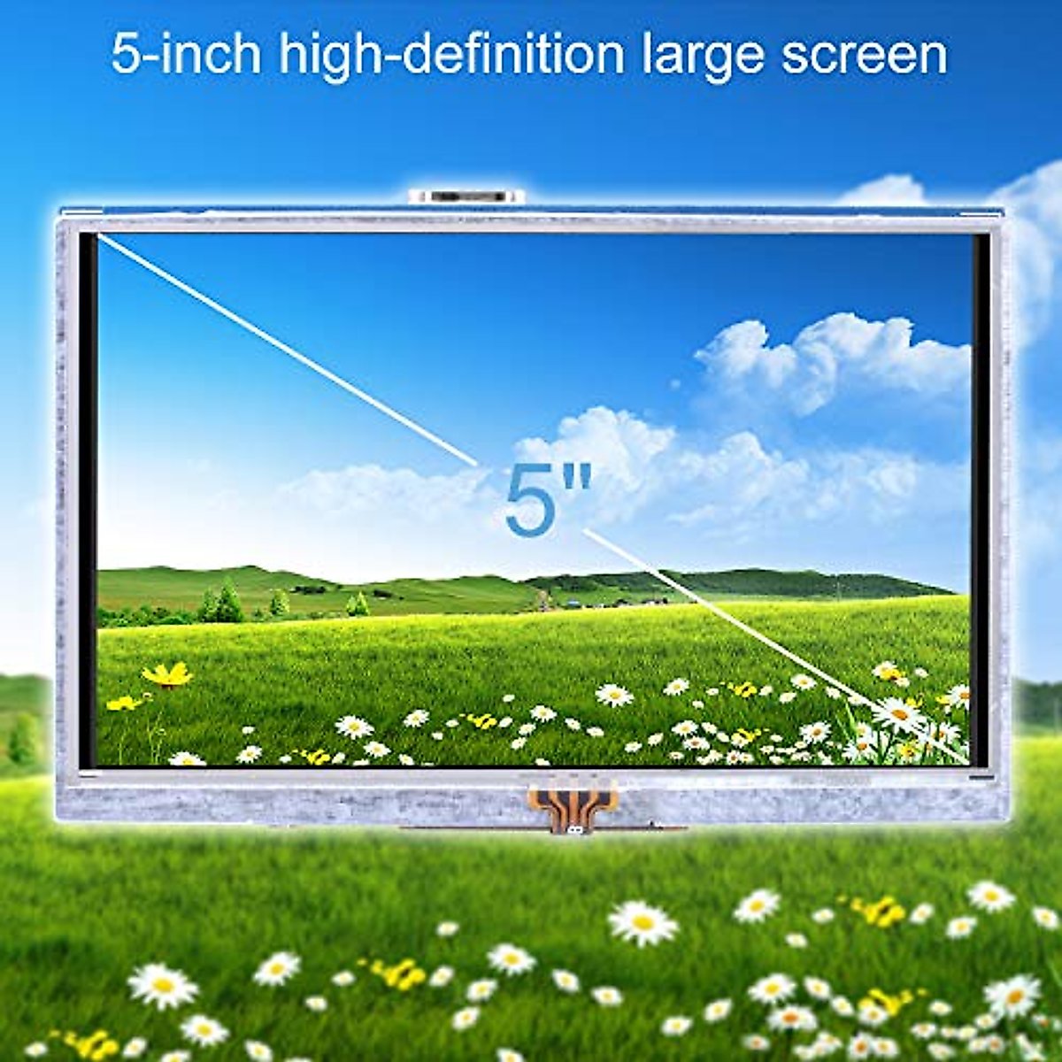 Longruner 5 Inch Touch Screen 800x480 TFT LCD Display for Raspberry Pi 3 2 Model B RPi 1 B B+ A A+ LSC5A (5 inch Touch Screen)