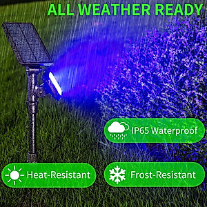 JSOT Solar Lights Outdoor, Spot Lights, Solar Powered Spotlight Waterproof Green Lights Solar Spotlights for Garden Yard Pathway Landscape Lighting