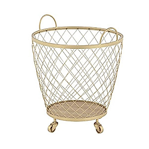 Deco 79 Modern Metal Wedge Storage Cart, Set of 2 15", 21"H, Gold