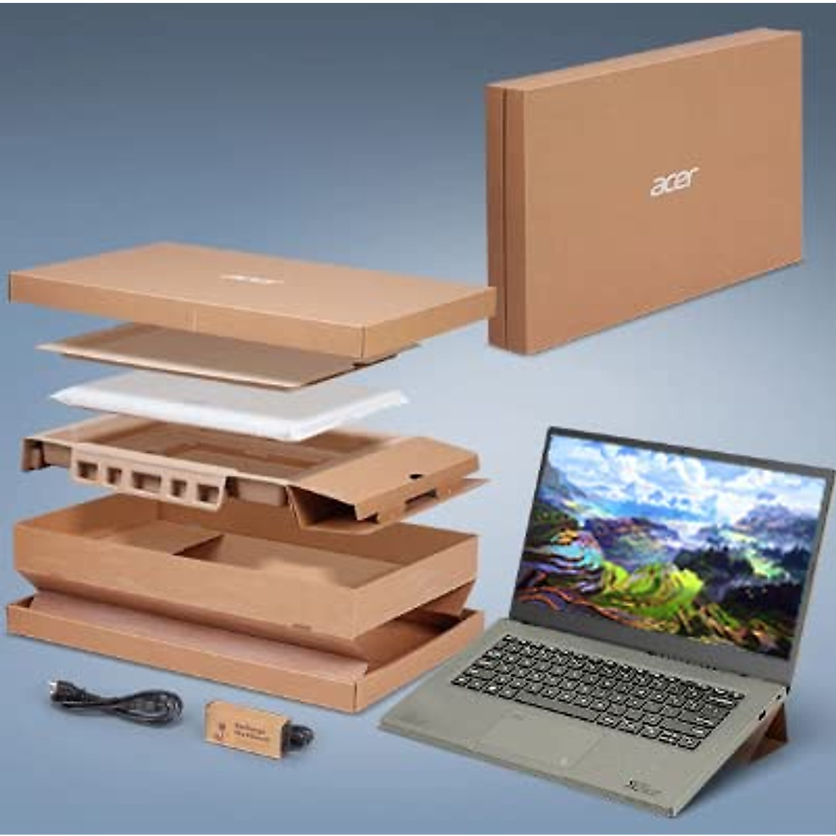 Acer Aspire Vero 14" FHD Slim Laptop, EVO 10-Core Intel i7-1255U, Thunderbolt4, Wi-Fi 6E, Backlit KB, Fingerprint, 1080p Wabcam, Bluetooth 5.1, Win11, w/Mousepad (16GB RAM | 1TB SSD)