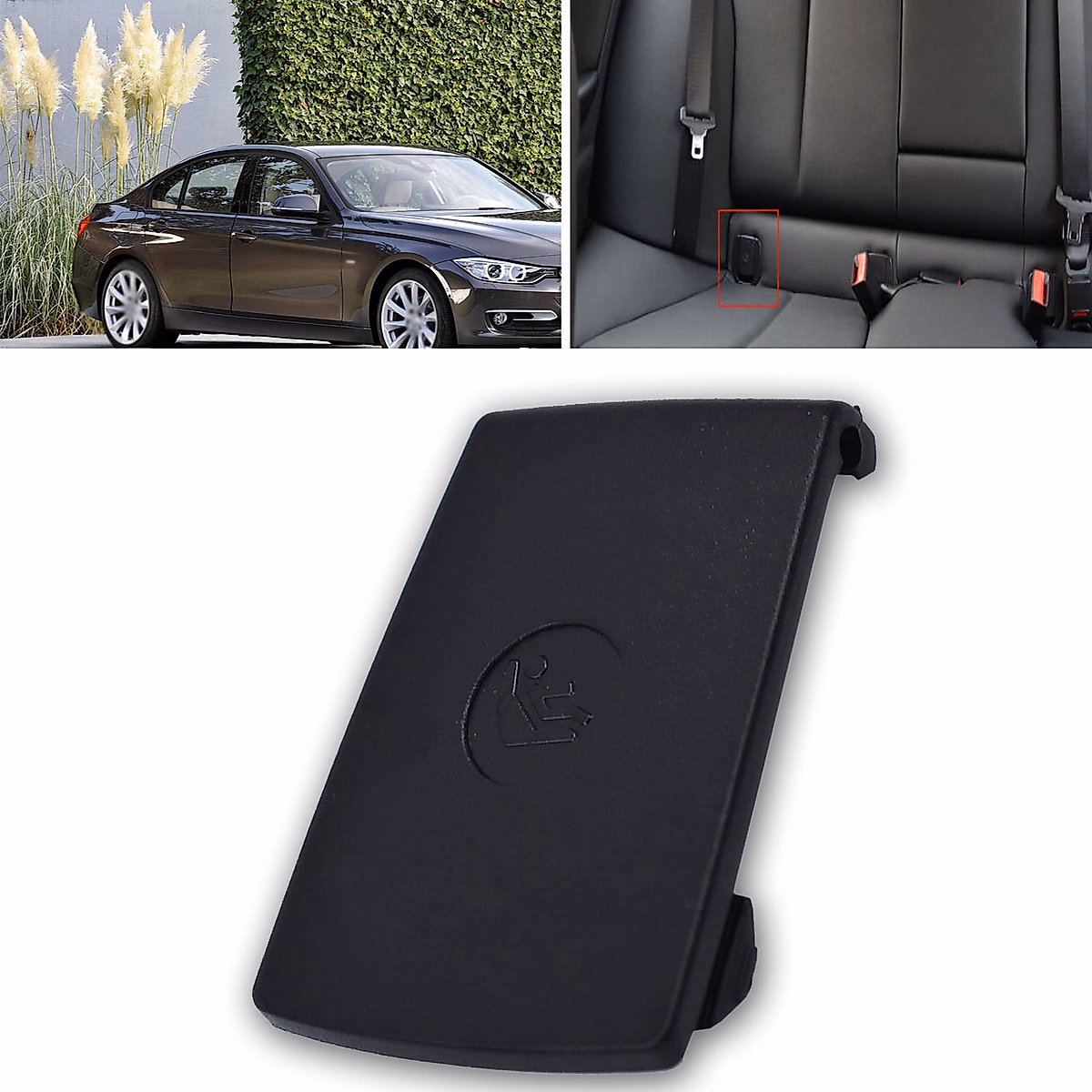 SEBLAFF 52207319686 Rear Child Seat Belt Anchor ISOFix Cover Replacement for 1/3Series E84 E87 E90 F30 F35