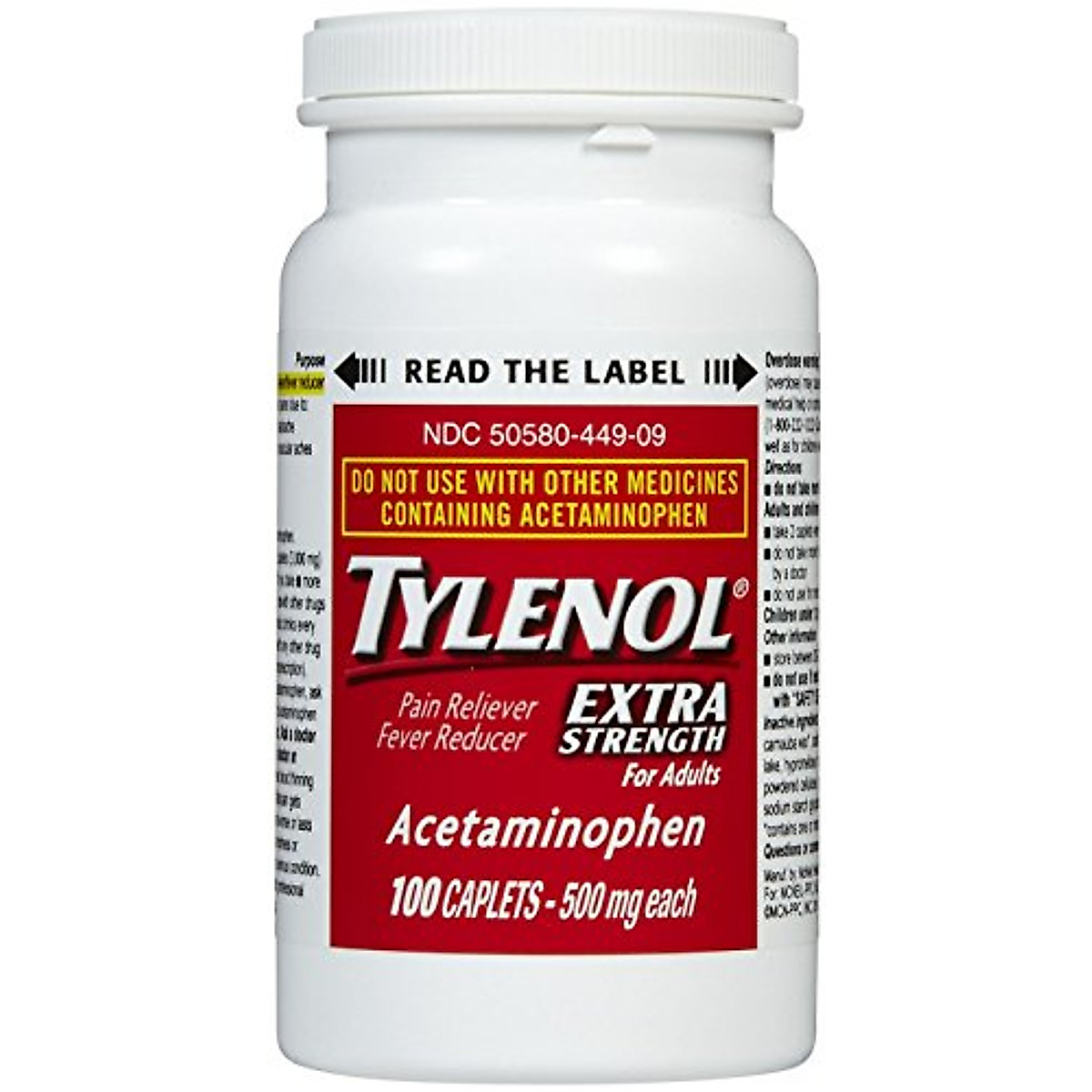 Tylenol Extra Strength Pain Reliever & Fever Reducer Caplets-100 Count