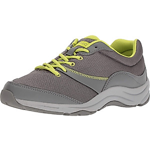 Vionic Women's Action Kona Lace-up Walking Fitness Shoes - Ladies Sneakers with Concealed Orthotic Arch Support Grey 9 W US