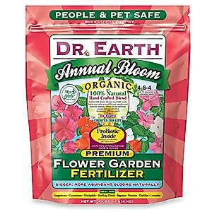 Dr. Earth 705P Organic 6 Flower Garden Fertilizer in Poly Bag, 4-Pound