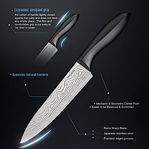 Kitchen Utensils Set, 7 Pieces Silicone Cooking Utensils Set+5-Pieces Stainless Steel Knife Set+6-Pieces Kitchen gadgets(18-in-1)