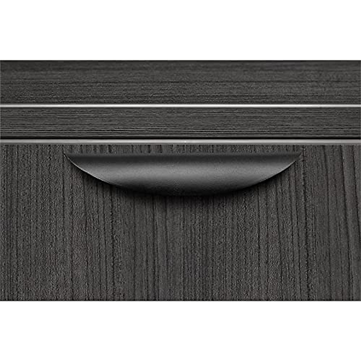 Regency Legacy Single Pedestal L-Desk with Three Drawers, 66", Ash Grey