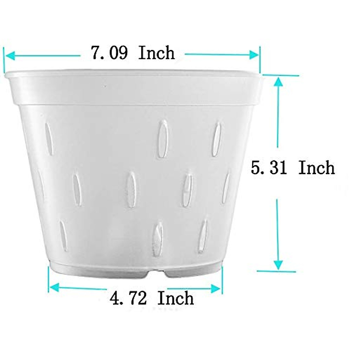 YIKUSH Orchid Pots with Holes 7 inch 10Pack Clear Orchid Pot Plastic Plant Pot Flower Pots Outdoor and Indoor Use