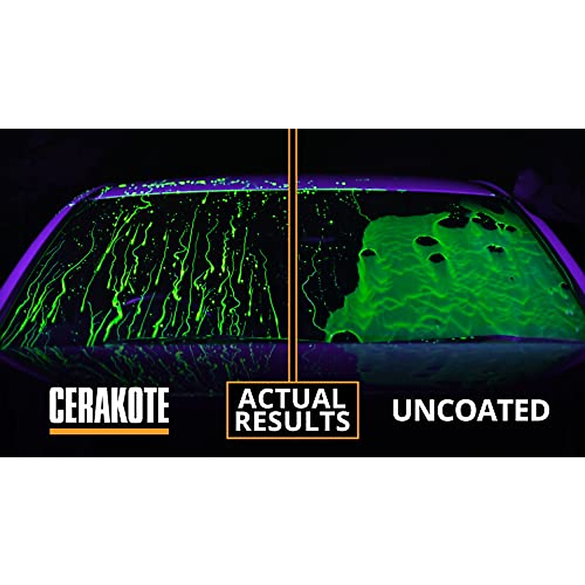 CERAKOTE® Rapid Ceramic Glass Coat Windshield Kit (8 oz Bottle)– Max Strength Rain Repelling Coating – Easy to Apply – Includes Glass Cleaner – Long Lasting Ceramic Formula – Maximum Water Shedding