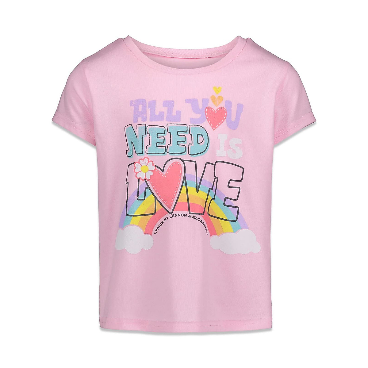 Lyrics by Lennon and McCartney Lennon & McCartney Infant Baby Girls 5 Pack T-Shirts The Beatles 18 Months