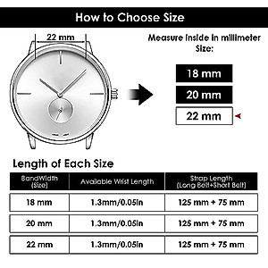 cobee Leather Watch Straps, Soft Calfskin Leather Watch Band Quick Release Leather Replacement Watchband for Men Women Universal Watches Bracelet Stainless Steel Clasp Buckle(Dark Brown, 22mm)