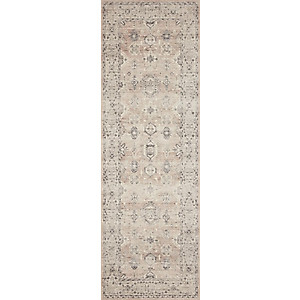 Loloi II Hathaway Collection HTH-03 Java/Multi 2'-0" x 5'-0", .25" Thick, Accent Rug, Soft, Durable, Printed, Modern, Low Pile, Non-Shedding, Easy Clean, Living Room Rug