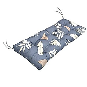 MUVLUS Indoor/Outdoor Bench Cushion,Non-Slip Swing Seat Cushions,Thicken Patio Loveseat Bench Pad for Garden Furniture Patio Lounger Bench,51"x19.7" (Leaf)