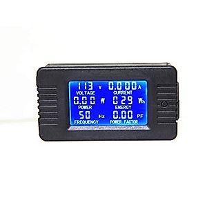 KNACRO AC Current Voltage Amperage Power Energy Panel Meter LCD Digital Display Ammeter Voltmeter Multimeter Current CT AC 80-260V 100A