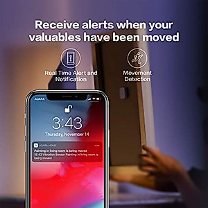 Aqara Wireless Mini Switch Plus Aqara Vibration Sensor Vibration Sensor, Requires AQARA HUB, Zigbee Connection, for Remote Monitoring, Alarm System and Smart Home Automation