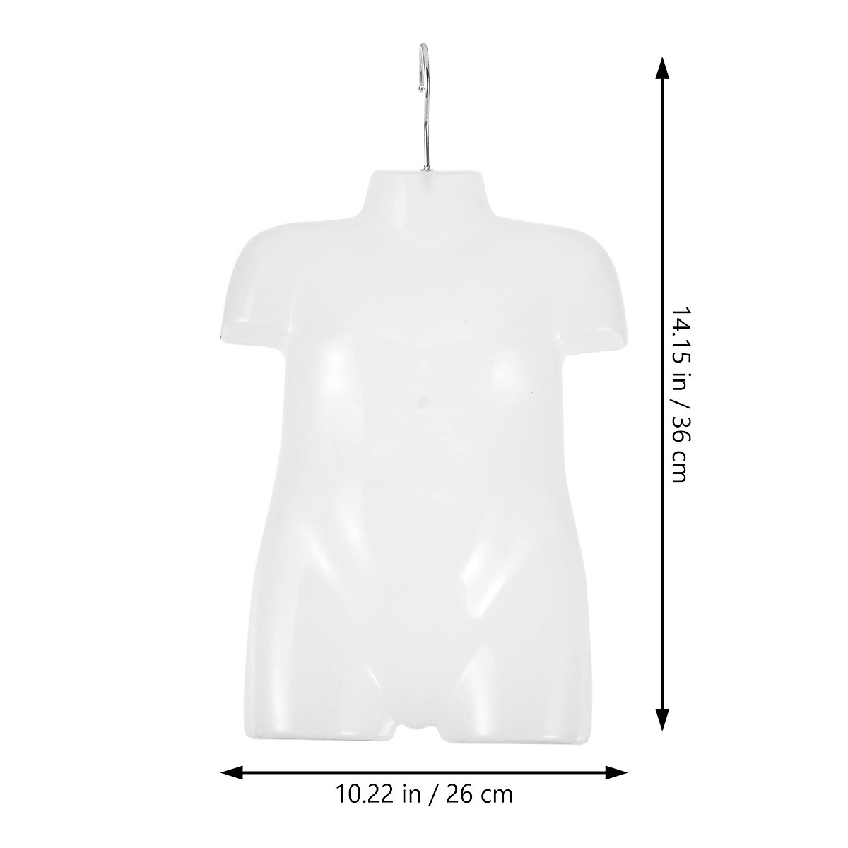 Mannequin Torso, Dress Form Hollow for Hanging, Use at Craft Shows, Photos or Display, White