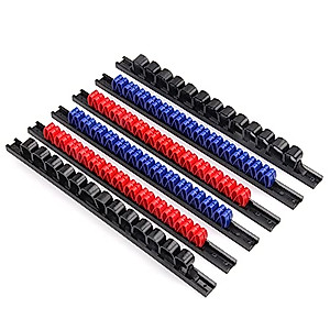 EMENTOL 6 PCS Screwdriver/Wrench Organizer, Plastic Rail Wrench Hanger,Hand Tool Holder, Perfect for Organize