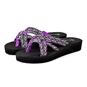 Nova Utopia Women's Casual Summer Flip-Flop Wedge Sandals, NF Utopia Women's NFLS22 Purple 9