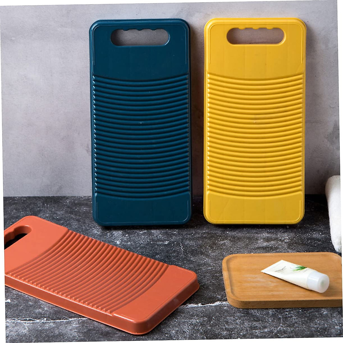 FONDOTIN 3pcs mini washboard Household Washing Board wash board small washboard for hand washing clothes small washing boards washing washboard plastic color contrast child coat board pp