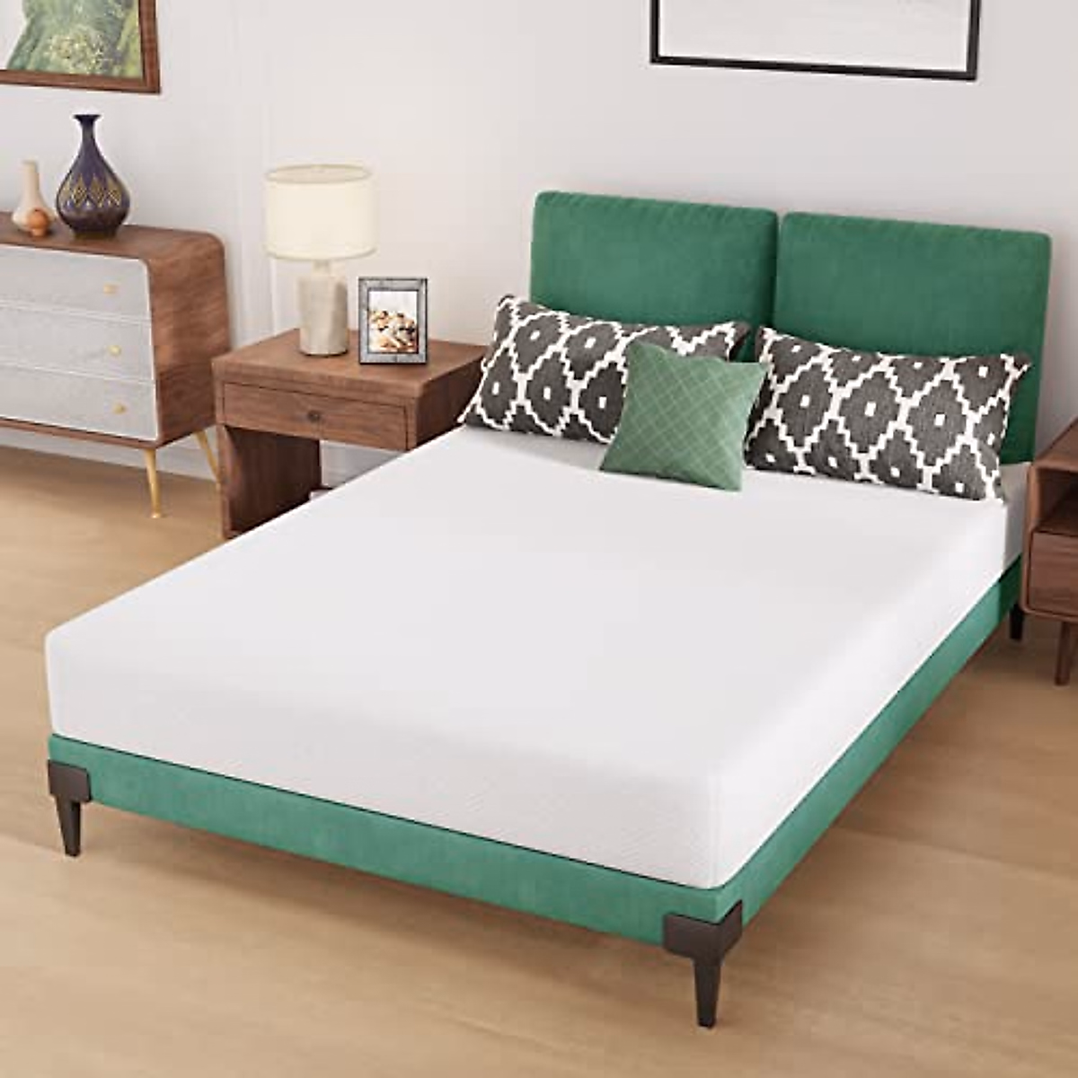 Base Foam Mattress 8 inch Mattress, CertiPUR-US Certified,Breathable Bed Mattress for Cooler Sleep Supportive & Pressure Relief,Removable Soft Cover,White Full