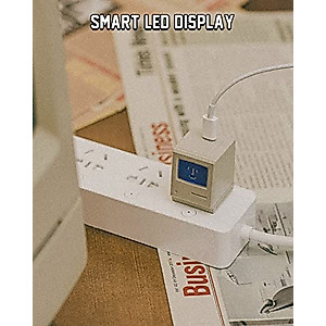 Shargeek USB C Charger, Retro 35 Wall Charger with Smart LED Display, GaN Ⅲ PPS PD 35W Foldable Fast Charger for iPhone 14/Pro/Pro Max/13, iPad, MacBook, Galaxy, Google Pixel Gifts Idea
