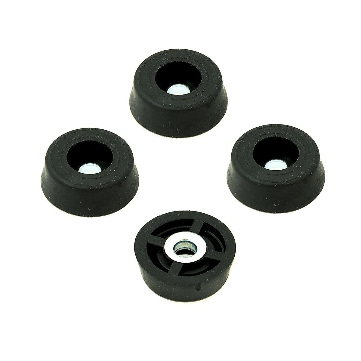 250 Small Round Rubber Feet W/Screws - .250 H X .671 D - Made in USA - Food Safe Cutting Boards Electronics Crafts #
