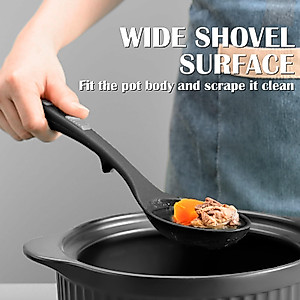 Silicone Flexible Forks for cooking,Black Slotted Spoon 500℉ Heat Resistant,Silicone spoon kitchen spatula set,for noodles,pasta and salad 4-Pcs BAP Free Dishwasher safe