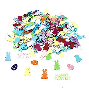 Home DIY,Easter Confetti Colorful Table Confetti Eggs Bunny Shape Chick Happy Easter Mixed Confetti Home Decoration for Easter Party Decorations DIY Craft,St. Patrick's Day, Easter, Ramadan Onsale