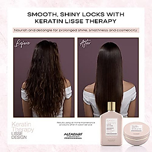 Alfaparf Milano Lisse Design Keratin Therapy Rehydrating Hair Mask - Post Keratin Treatment Deep Conditioning Hair Mask for Frizz Control & Moisture Retention - Dry Hair Treatment (6.7 oz)