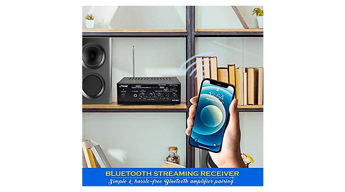 Pyle Bluetooth Mini Series Home Audio Amplifier - Compact Stereo Receiver