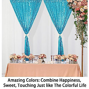 Wedding Backdrop Curtains 4x10ft Turquoise Sequin Backdrop Sequin Curtains Party Backdrop Photography Backdrop Christmas Backdrop Curtains Birthday Background
