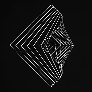 Atellani Square Wave | The Mesmerizing Kinetic Wind Spinner | Magical Calming Art Piece by Ivan Black (Silver)