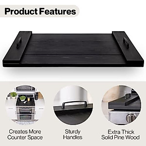 RELODECOR Noodle Board Stove Covers, Premium Stove Top Cover Board for Gas Stove Burner and Electric Range, Kitchen Sink Cover for Counter Space, Decorative Tray for Kitchen (Dark Walnut)